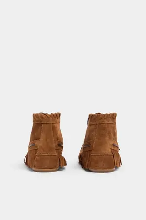 Dsquared2 Braids & Beads Lace-up Suede Ankle Boots