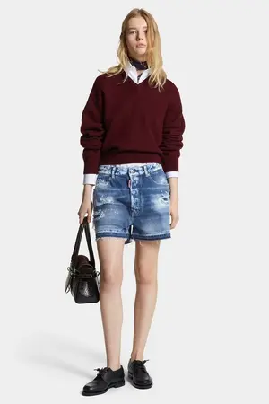 Dsquared2 Medium Ripped Wash Baggy Shorts