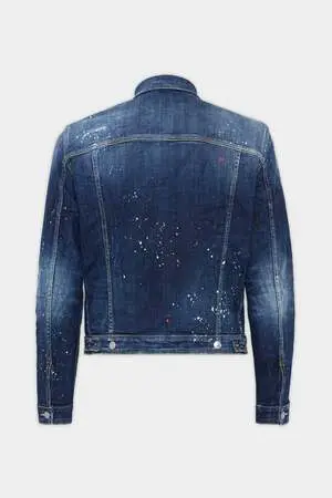 Dsquared2 Dan Distressed Denim Trucker Jacket