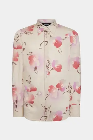 Dsquared2 Fly Flowers 70's Viscose Shirt