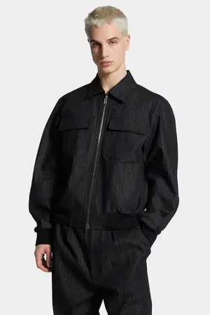 Dsquared2 Denim Pinstripe Blouson