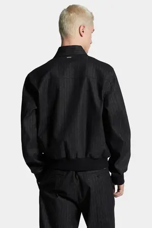 Dsquared2 Denim Pinstripe Blouson
