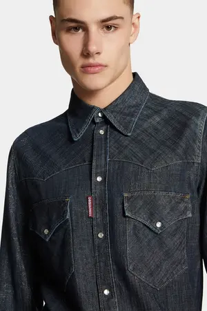 Dsquared2 Denim Lurex Western Shirt