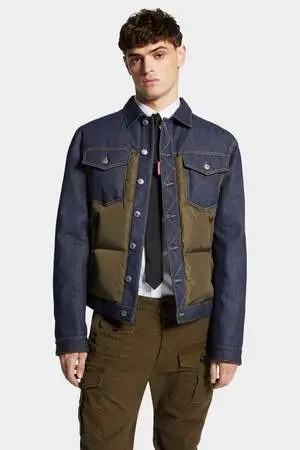 Dsquared2 Hybrid Puffer Denim Jacket