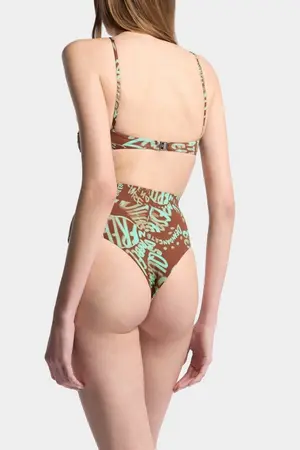 Dsquared2 Rebel Hibiscus Bikini Top