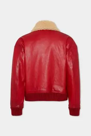 Dsquared2 Leather Aviator Bomber