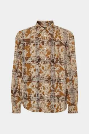 Dsquared2 Bleached Sparkly Check Shirt - Fantasy
