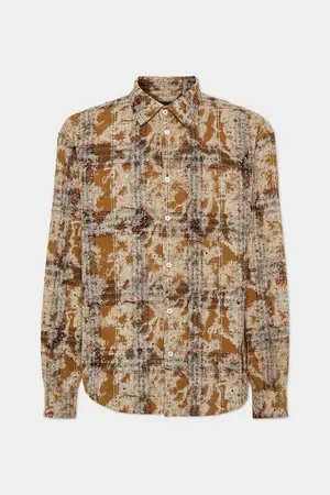 Dsquared2 Bleached Sparkly Checked Shirt - Fantasy