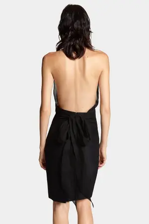 Dsquared2 Sheer Silk Organza Bow Neck Top