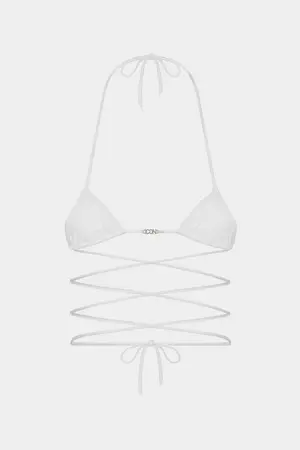 Dsquared2 Icon Clubbing Bikini Triangle Top - Black