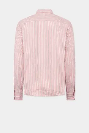 Dsquared2 Crinkled Pinstripe Silk Oversized Shirt