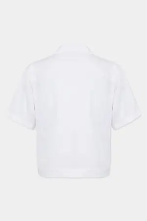 Dsquared2 Crinkled Stripe Bowling Shirt