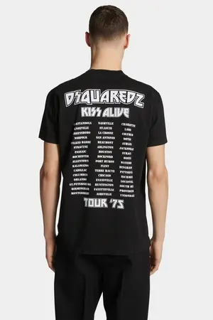 Dsquared2 Kiss X Cigarette Fit T-shirt With Rhinestone Embellishments