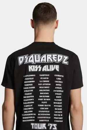 Dsquared2 Kiss X Cigarette Fit T-shirt With Rhinestone Embellishments