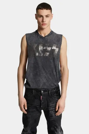 Dsquared2 Kiss X Cigarette Fit Sleeveless T-shirt