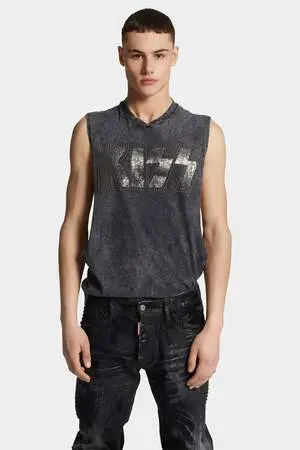Dsquared2 Kiss X Cigarette Fit Sleeveless T-shirt