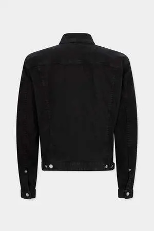 Dsquared2 Garment Dyed Dan Jean Jacket - Black