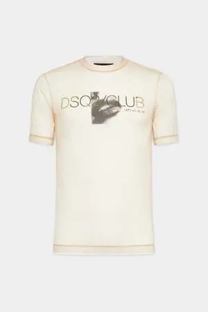 Dsquared2 Double Club" Sheer Crewneck T-shirt - Black