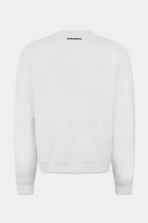 Dsquared2 Iconique Relaxed Fit Crewneck Sweatshirt With Logo - Grey