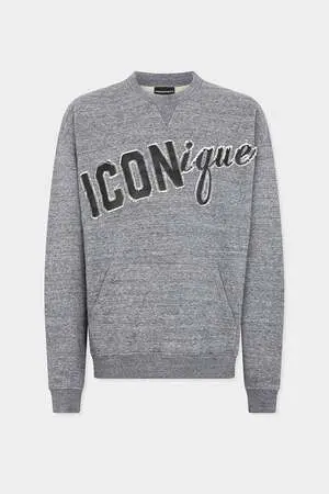 Dsquared2 Iconique Relaxed Fit Crewneck Sweatshirt - Grey