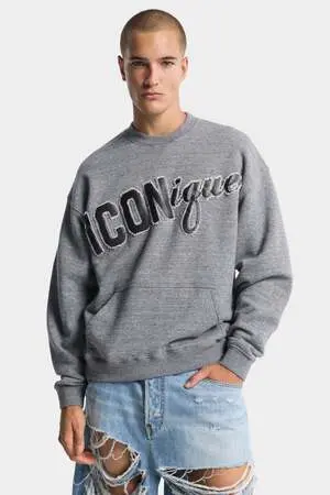 Dsquared2 Iconique Relaxed Fit Crewneck Sweatshirt