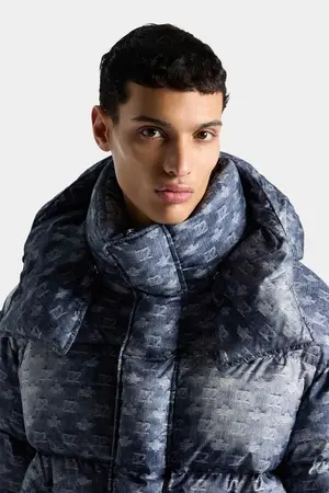 Dsquared2 Monogram Quilted Down Jacket - Black