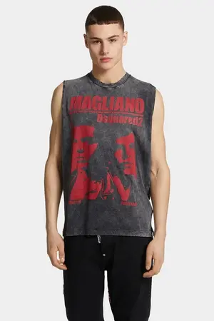 Dsquared2 Magliano X Sleeveless Printed T-shirt