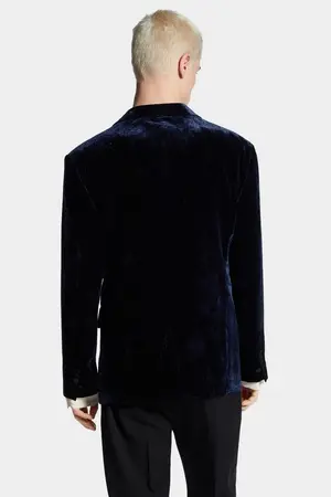Dsquared2 Sparkling Velvet Tuxedo Blazer With Peak Lapel