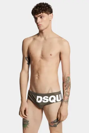 Dsquared2 Logo Swim Briefs - Red