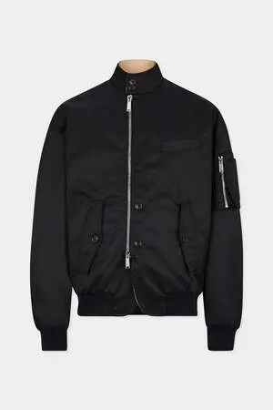 Dsquared2 Heritage Hybrid Bomber Jacket - Black