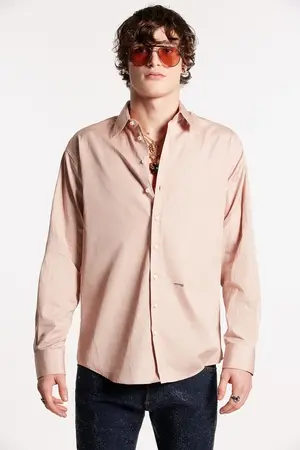 Dsquared2 Drop Shoulder Shirt With Logo Detail - Pink