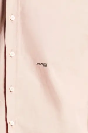 Dsquared2 Drop Shoulder Shirt With Logo Detail - Pink