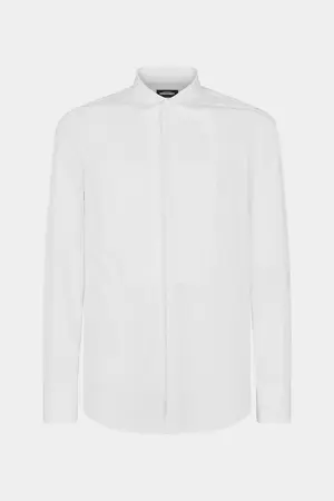 Dsquared2 Slim Fit Tuxedo Shirt - White