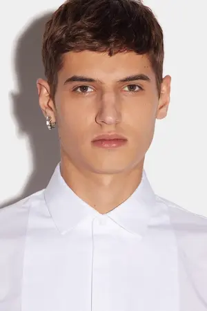 Dsquared2 Slim Fit Tuxedo Shirt - White