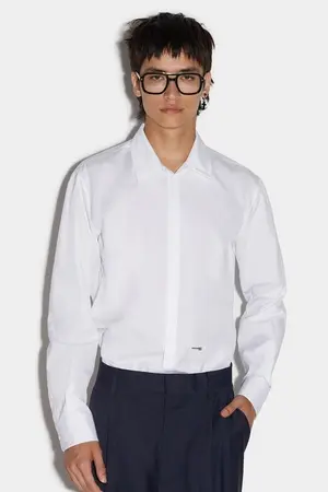 Dsquared2 Button-up Shirt With Wide Collar - White