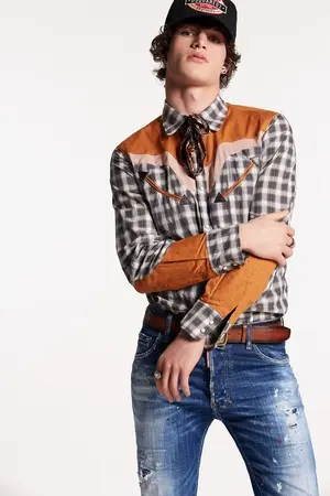 Dsquared2 Checked Cotton Western Shirt
