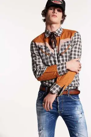 Dsquared2 Checked Cotton Western Shirt