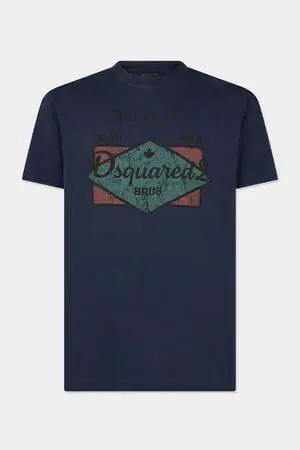 Dsquared2 Graphic Logo Cotton T-shirt - Blue