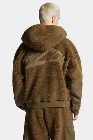 Dsquared2 Icon New Generation Teddy Loose Hoodie - Brown