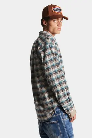 Dsquared2 Layered Sleeves Checked Shirt