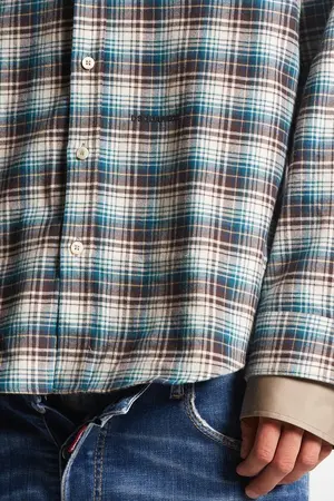 Dsquared2 Layered Sleeves Checked Shirt