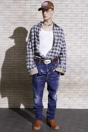 Dsquared2 Layered Sleeves Checked Shirt
