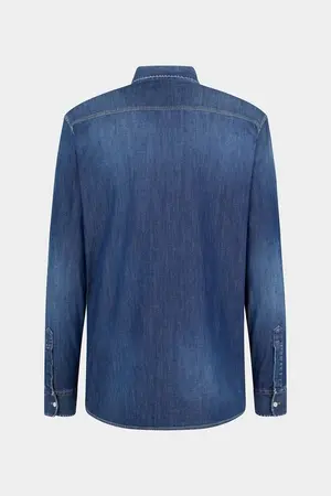 Dsquared2 Relaxed Fit Embroidered Denim Shirt