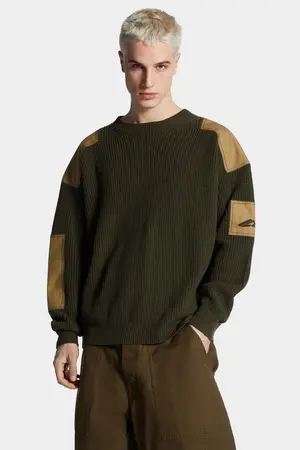 Dsquared2 Icon New Generation Denim Patch Jumper - Yellow