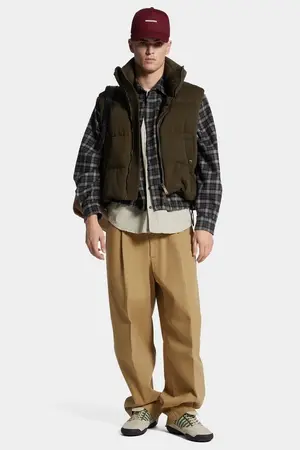 Dsquared2 Checked Wool Shirt With Cotton Insert