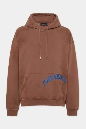Dsquared2 Distressed Logo Hoodie - Beige