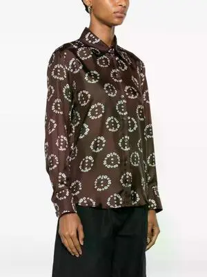 Sandro Floral-print Silk Shirt