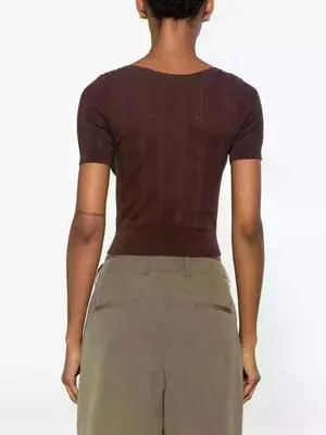 Sandro Pointelle-knit Bow Detail Cardigan