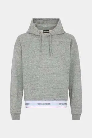 Dsquared2 Tape Relaxed Fit Hoodie - Grey