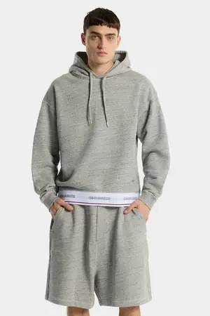 Dsquared2 Tape Relaxed Fit Hoodie - Grey